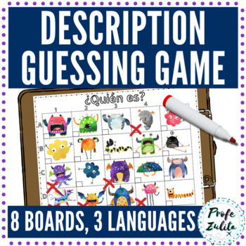 Who am I? | Description Guessing Game in English, Spanish, & French ...