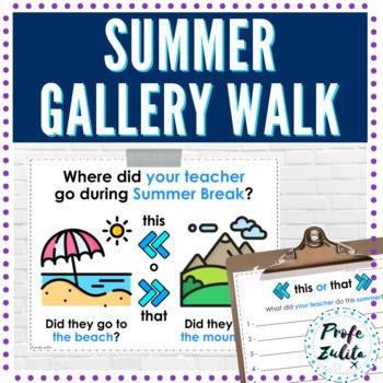 Back to School Summer Activity | Would You Rather | Gallery Walk ...