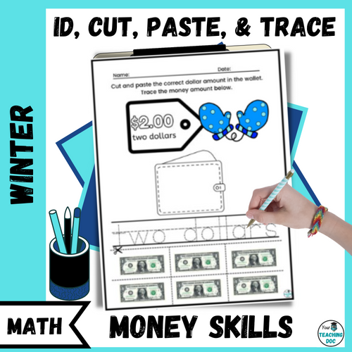 Winter Identify and Count Money Math Life Skill Worksheets