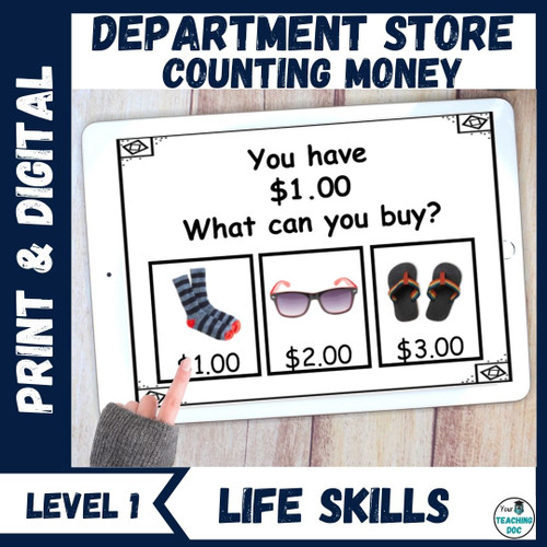 Counting Money: Clothing Store Life Work Skills PLUS Task Cards ...