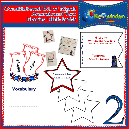 Constitutional Bill of Rights: Amendment Two Interactive Foldable Booklets