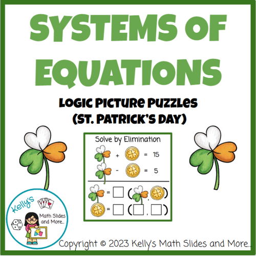 St. Patrick's Day - Systems of Equations - Logic Picture Puzzles ...