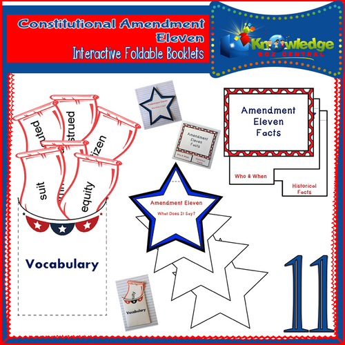 Constitutional Amendment Eleven Interactive Foldable Booklets