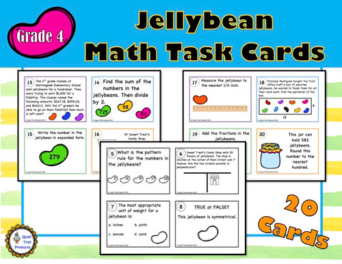Jellybean Math Task Cards Grade 4