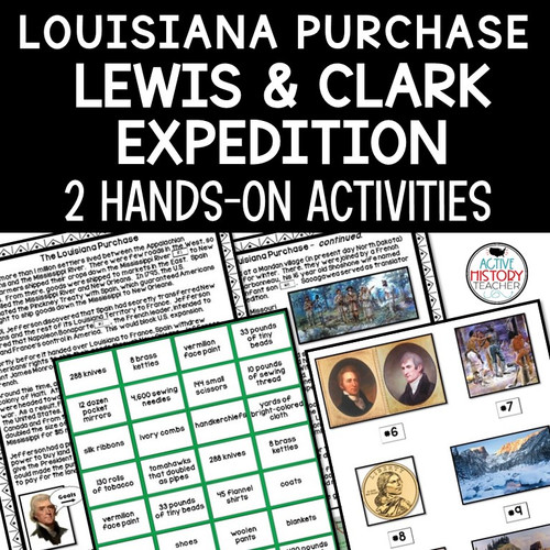 Louisiana Purchase Lewis and Clark Activities 2 Hands Activities Included
