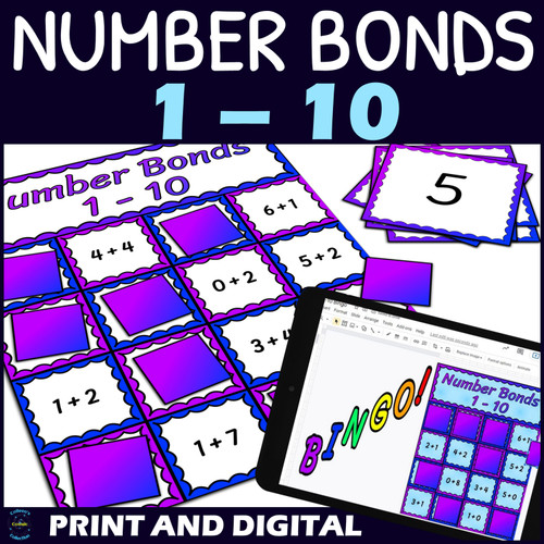 Number Bonds to 10 Activity - Bingo Game - Printable and Digital ...