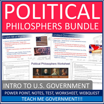 Political Philosophers Government Power Point, Worksheet, Webquest ...