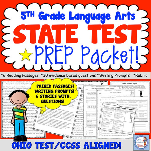5th Grade State Test Prep for Reading (Ohio/CCSS aligned) - Amped Up ...