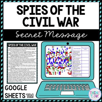 Spies of the Civil War Secret Message Activity for Google Sheets™