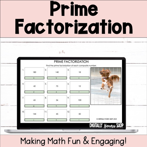 Prime Factorization Digital Self-Checking Activity - Amped Up Learning