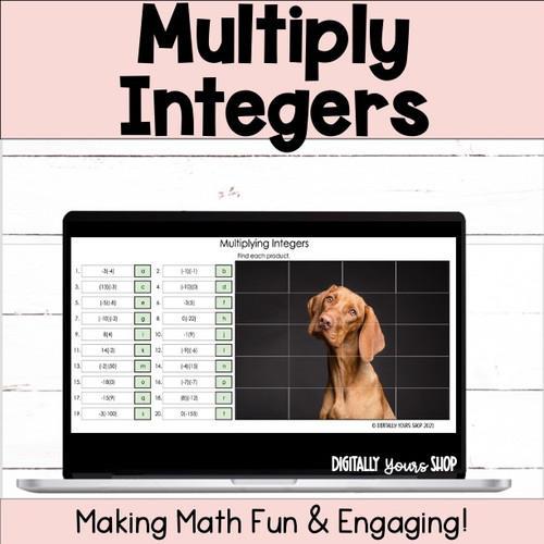 Multiply Integers Self-Checking Digital Activity - Amped Up Learning