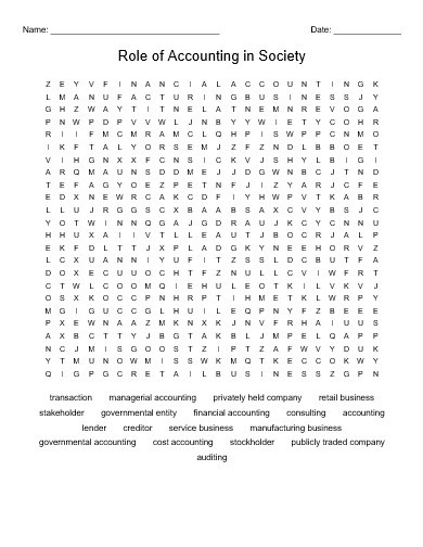 Accounting Vocabulary Word Search Bundle - Amped Up Learning