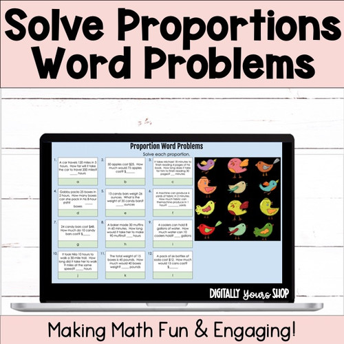 Proportions Word Problems Digital Self-Checking Digital Activity ...
