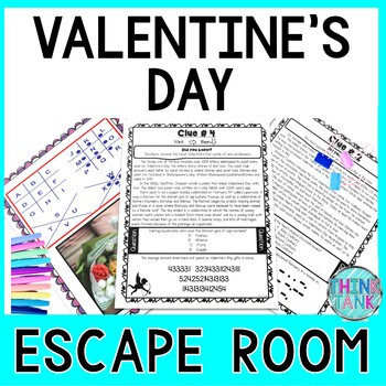 Valentine's Day ESCAPE ROOM - Reading Comprehension - February Activity