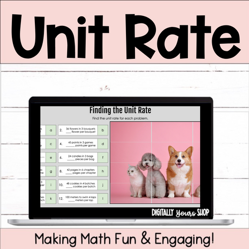 Unit Rate Digital Self-Checking Digital Activity - Amped Up Learning