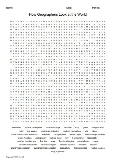 World Geography Vocabulary Word Search Bundle - Amped Up Learning