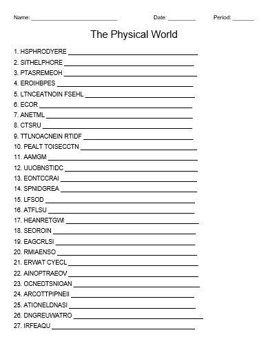 World Geography Vocabulary Word Scramble Bundle - Amped Up Learning