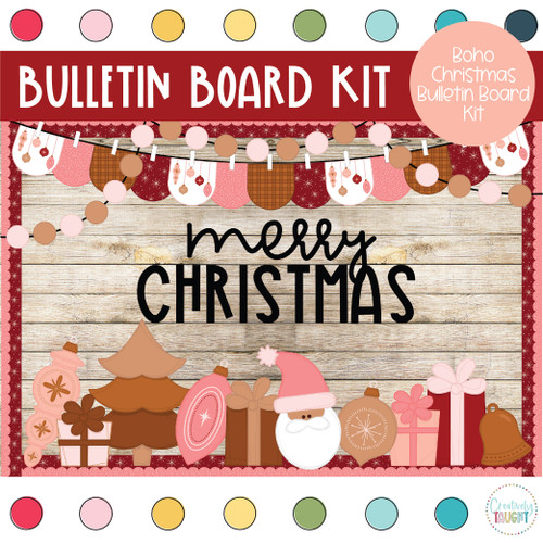 Boho Christmas - December Bulletin Board Kit - Amped Up Learning
