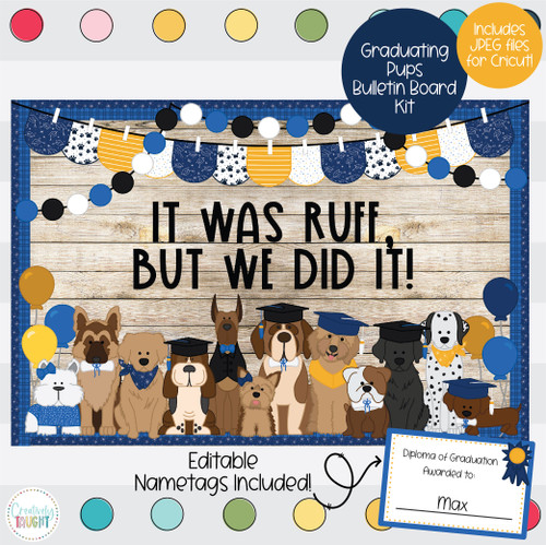 Graduation Pups Bulletin Board Kit - Amped Up Learning