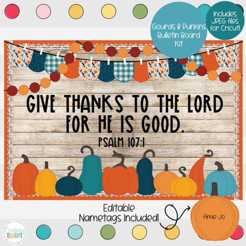 Gourds and Pumpkins- Fall Bulletin Board Kit - Amped Up Learning