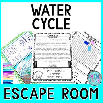 Water Cycle ESCAPE ROOM - Earth Science - Reading Comprehension - Amped ...