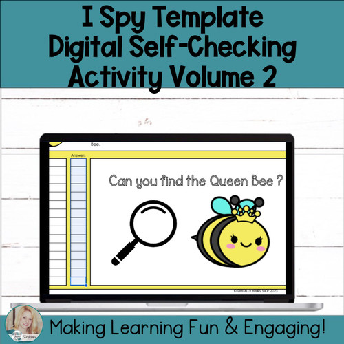 Editable - Self-Checking Self-Grading I Spy Template - Digital Activity ...
