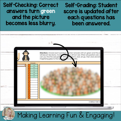Editable Self-Checking Self-Grading I Spy Template - Digital Task Card ...