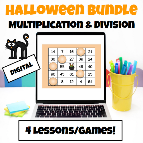 Halloween Multiplication and Division Bundle of Four - Amped Up Learning
