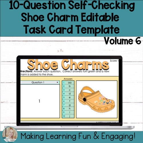 Editable Self-Checking Task Card Template - Digital Resource Vol. 6 ...