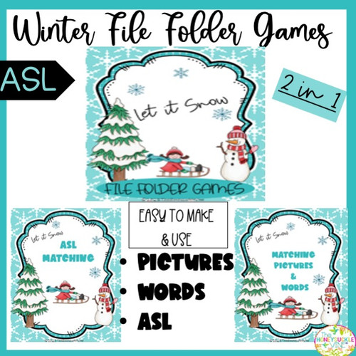 ASL Winter File Folder Games