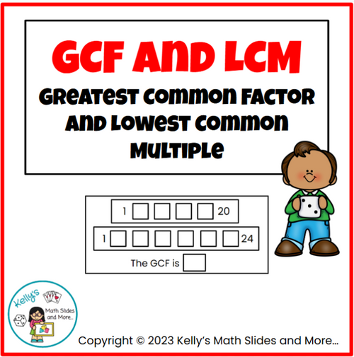 GCF Greatest Common Factor and LCM Lowest Common Multiple - Digital and ...