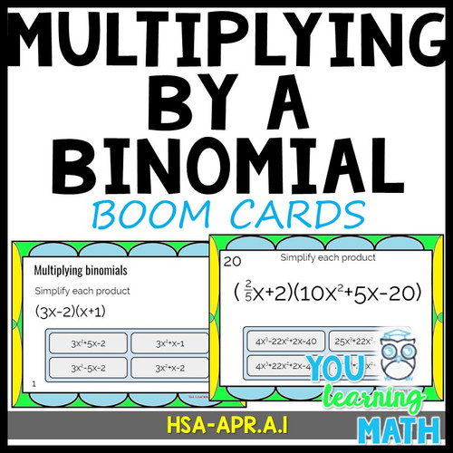 Multiplying by a Binomial: DIGITAL BOOM Cards - 20 Problems - Amped Up ...