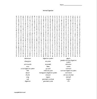 Animal Science Word Search Bundle - Amped Up Learning