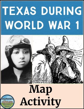 Texas During World War 1 Map Activity