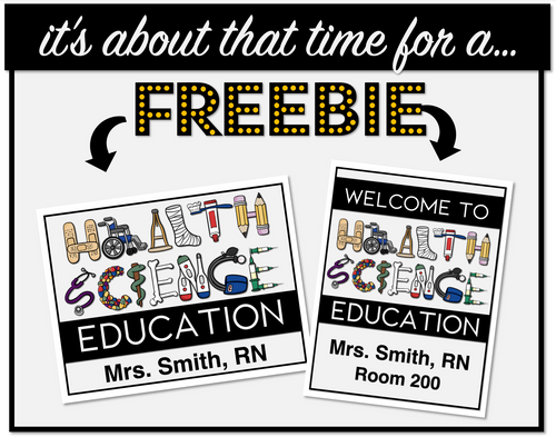 FREE Customizable Health Science DOOR SIGN! - Amped Up Learning