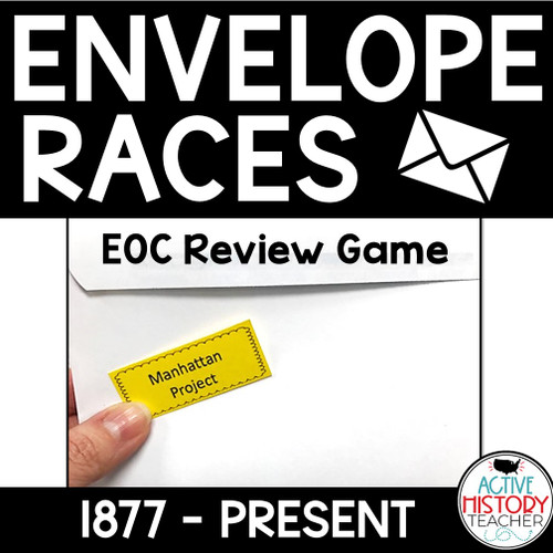 EOC U.S. History Review game Envelope Races! Great for EOC Review ...