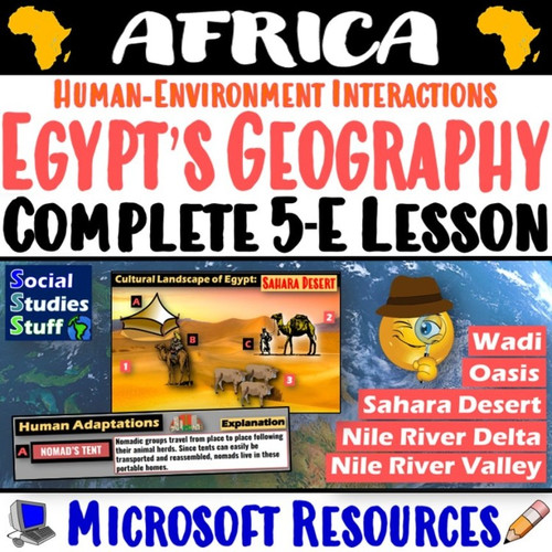 Study Egypt’s Geography and Human Environment Interactions 5E Lesson ...