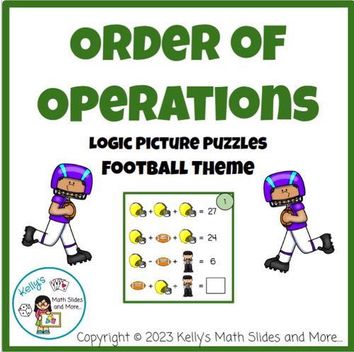 Order of Operations Logic Picture Puzzles Football Themed - Amped Up ...