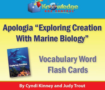 Apologia Exploring Creation With Marine Biology Vocabulary Word Flash ...