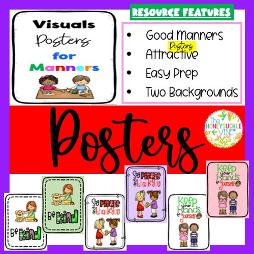 Manners Posters Social Skills Bulletin Boards - Amped Up Learning