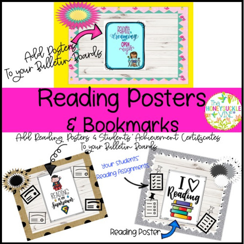 Reading Posters and Bookmarks - Amped Up Learning
