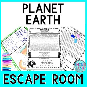 Planet Earth ESCAPE ROOM - Reading Comprehension - Earth Science