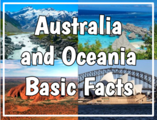Australia and Oceania Basic Facts Notes - Amped Up Learning