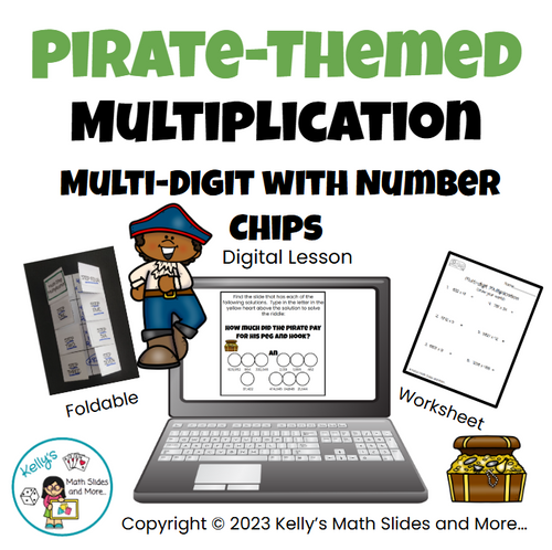 Multi-Digit Multiplication with Number Chips - Pirate Themed - Digital ...