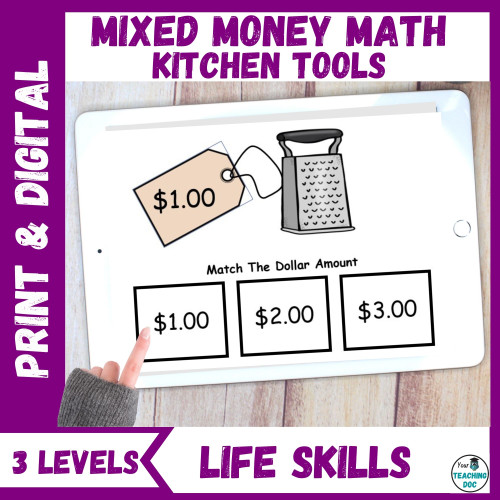 Kitchen Tools: Identify, Count and 'Next Dollar Up' Money Skills + Task ...