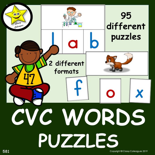 CVC WORD Puzzles - Amped Up Learning