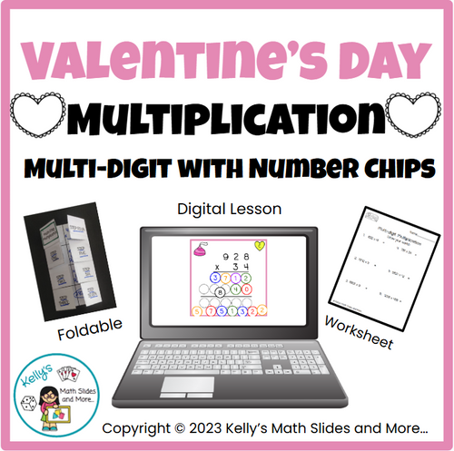 Valentine's Day Multi-Digit Multiplication with Number Chips - Amped Up ...