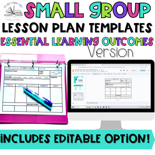 Intervention & Small Group Lesson Plan Templates: Essential Learning ...