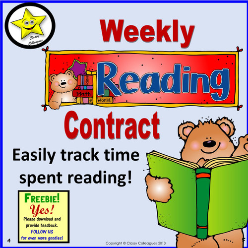 Weekly Reading Form - FREE - Amped Up Learning