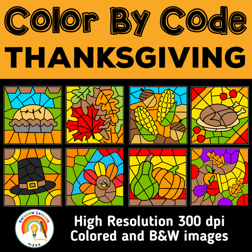 Thanksgiving Color By Number Clipart | Thanksgiving Cliparts ...